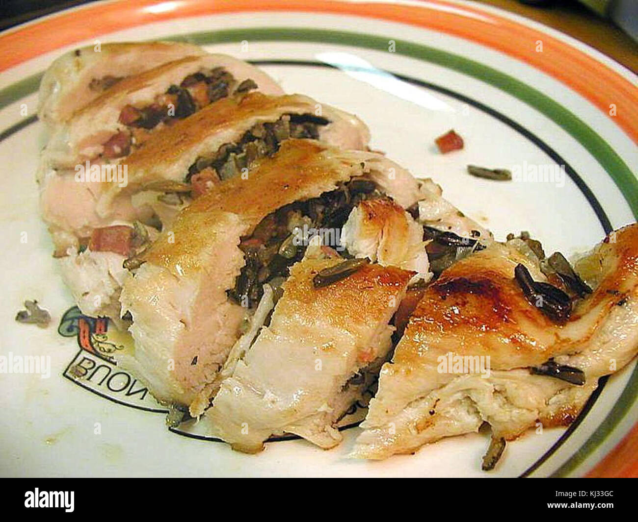 Stuffed chicken rice Stock Photo - Alamy