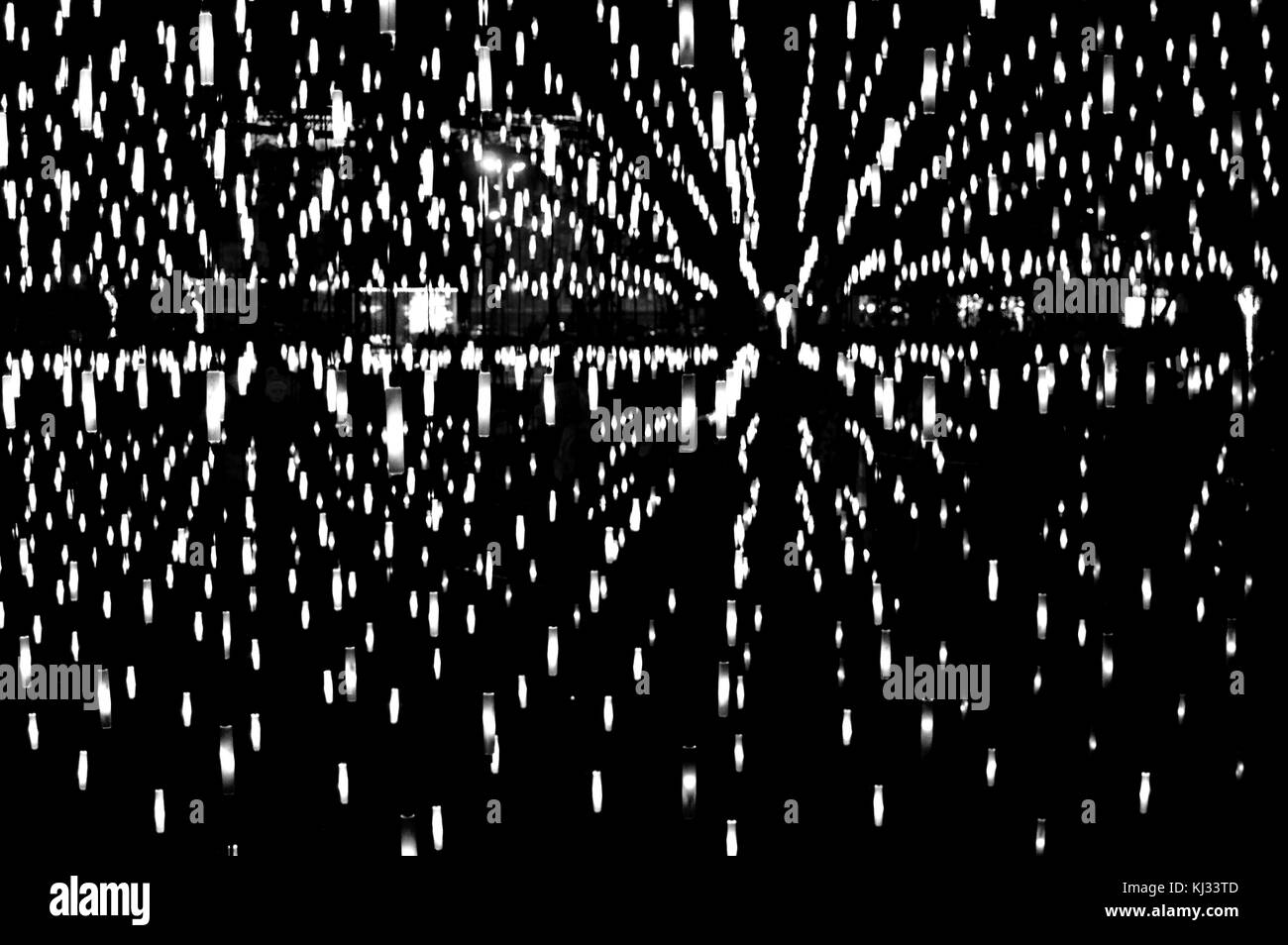 Abstract light installation Stock Photo - Alamy