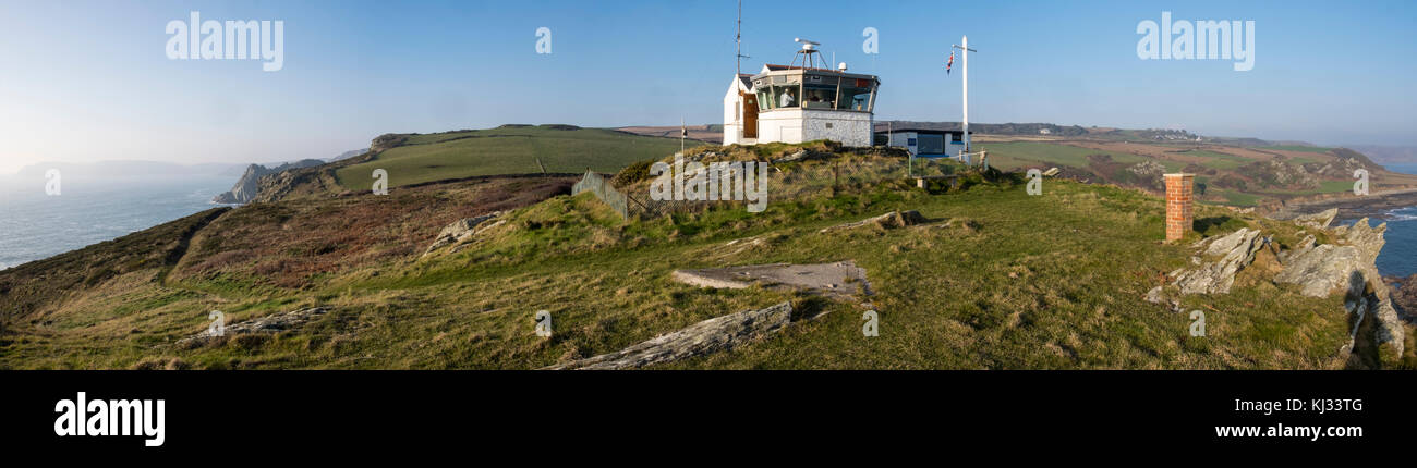 National Coastwatch station at Prawle Point, East Prawle, Devon Stock ...