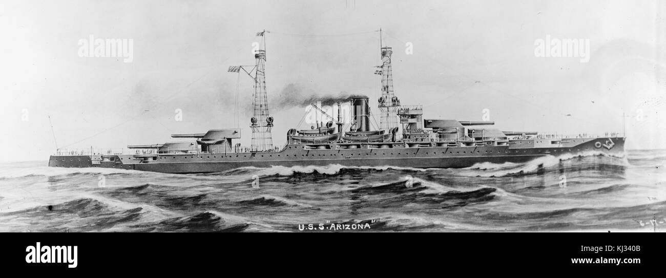 Uss arizona pearl harbor battleship hi-res stock photography and images ...