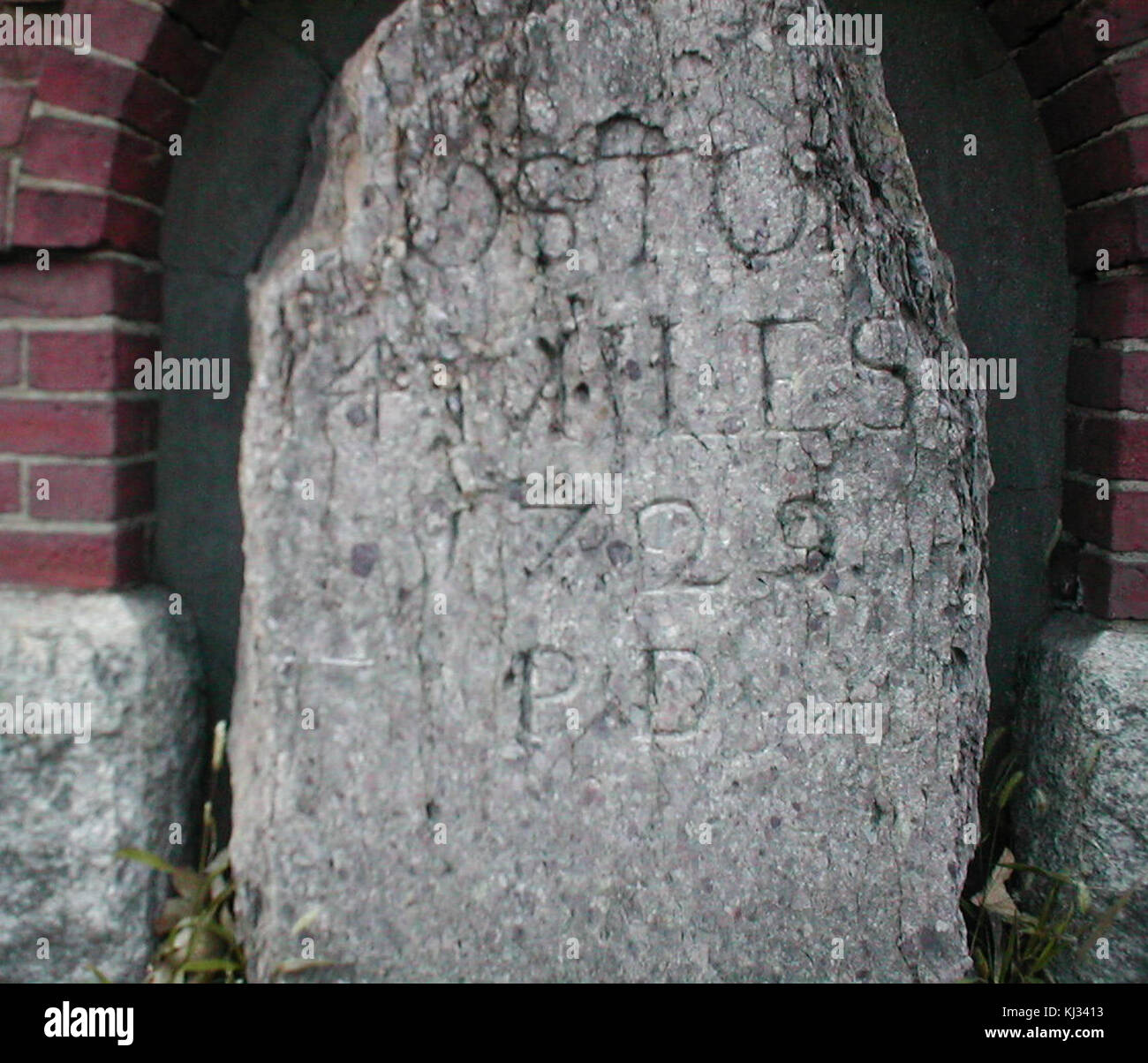 Upper Post Road MP 4 close Stock Photo - Alamy