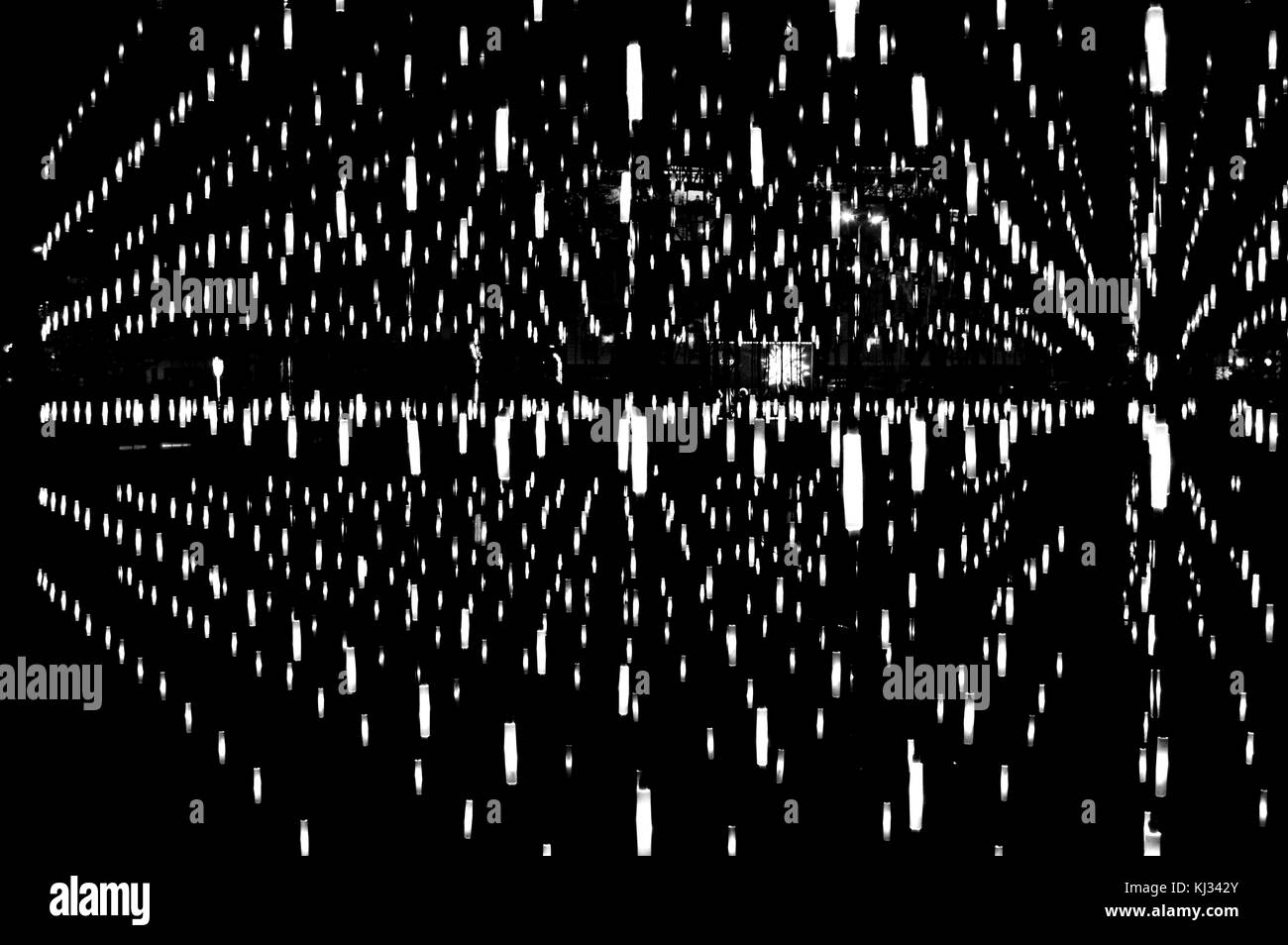 Abstract light installation Stock Photo - Alamy