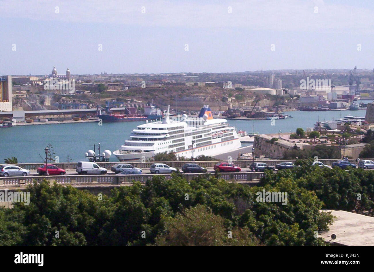 Valetta Malta town from distance Stock Photo - Alamy
