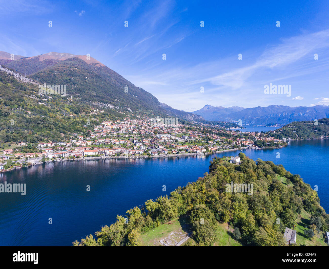 Comacina island and Ossuccio, lake of Como Stock Photo - Alamy