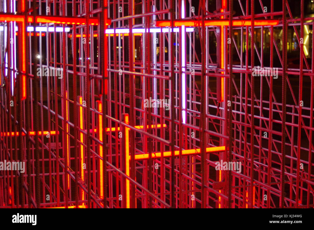Abstract light installation Stock Photo - Alamy