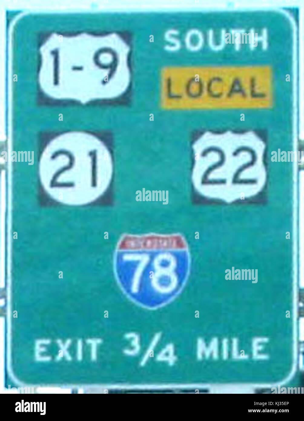 NJ guide sign Stock Photo - Alamy