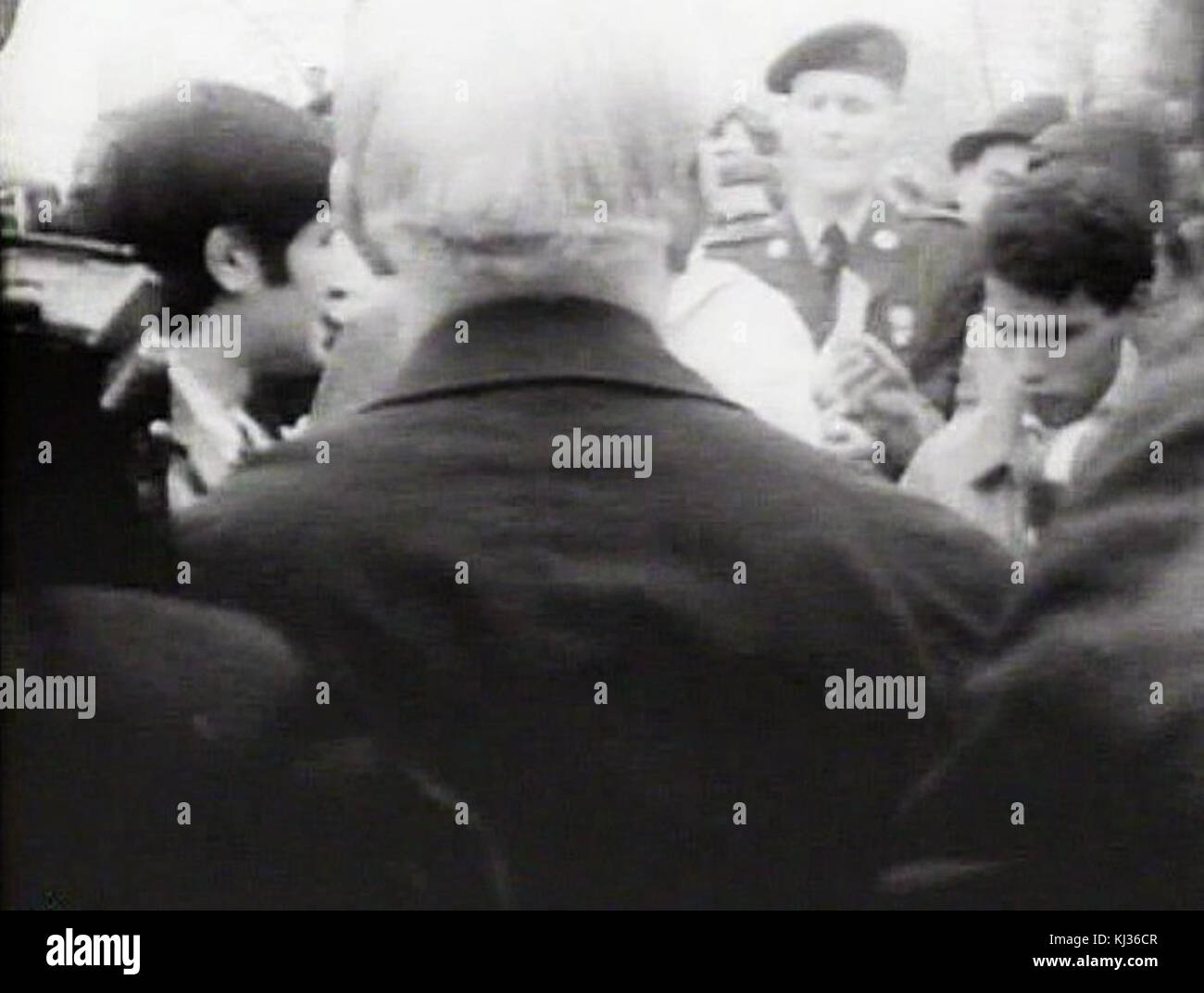 Draft card burning NYC 1967 Gary Rader Green Beret Stock Photo - Alamy