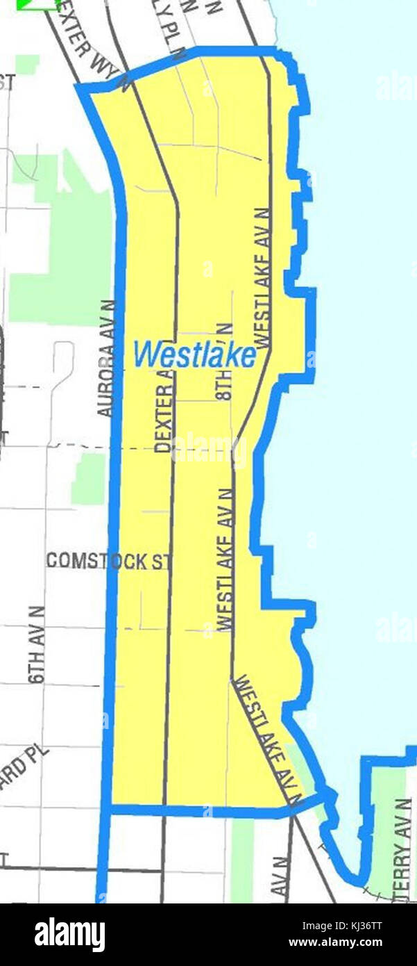 Seattle - Westlake map Stock Photo - Alamy