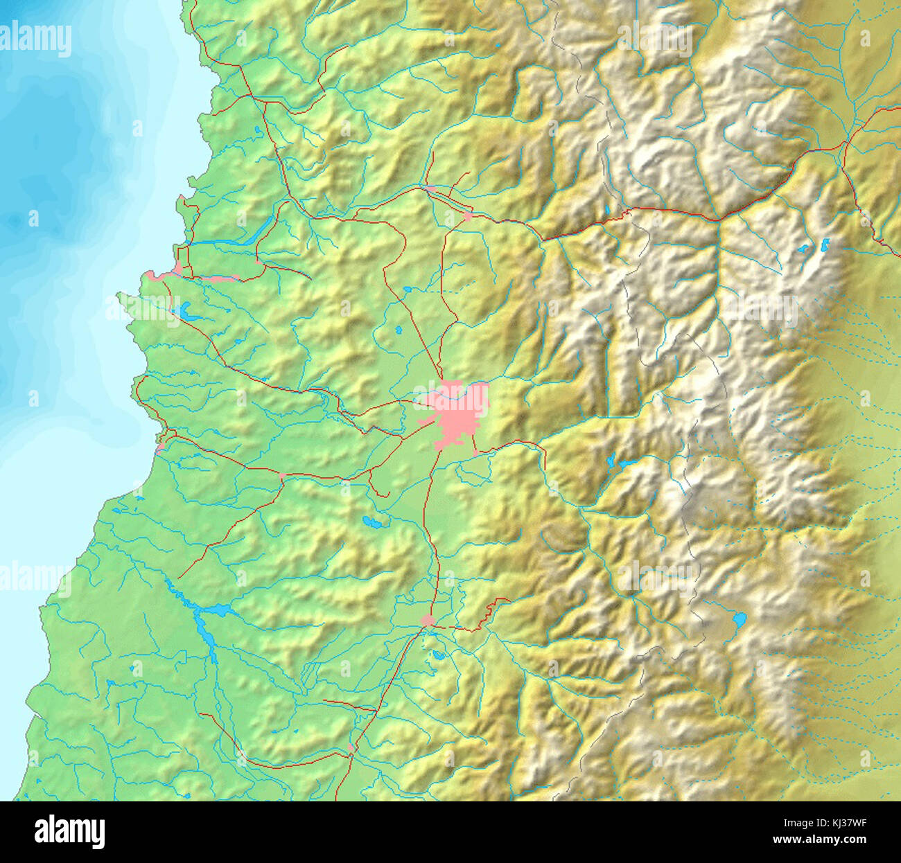 Chile Central 1 Relief Stock Photo - Alamy