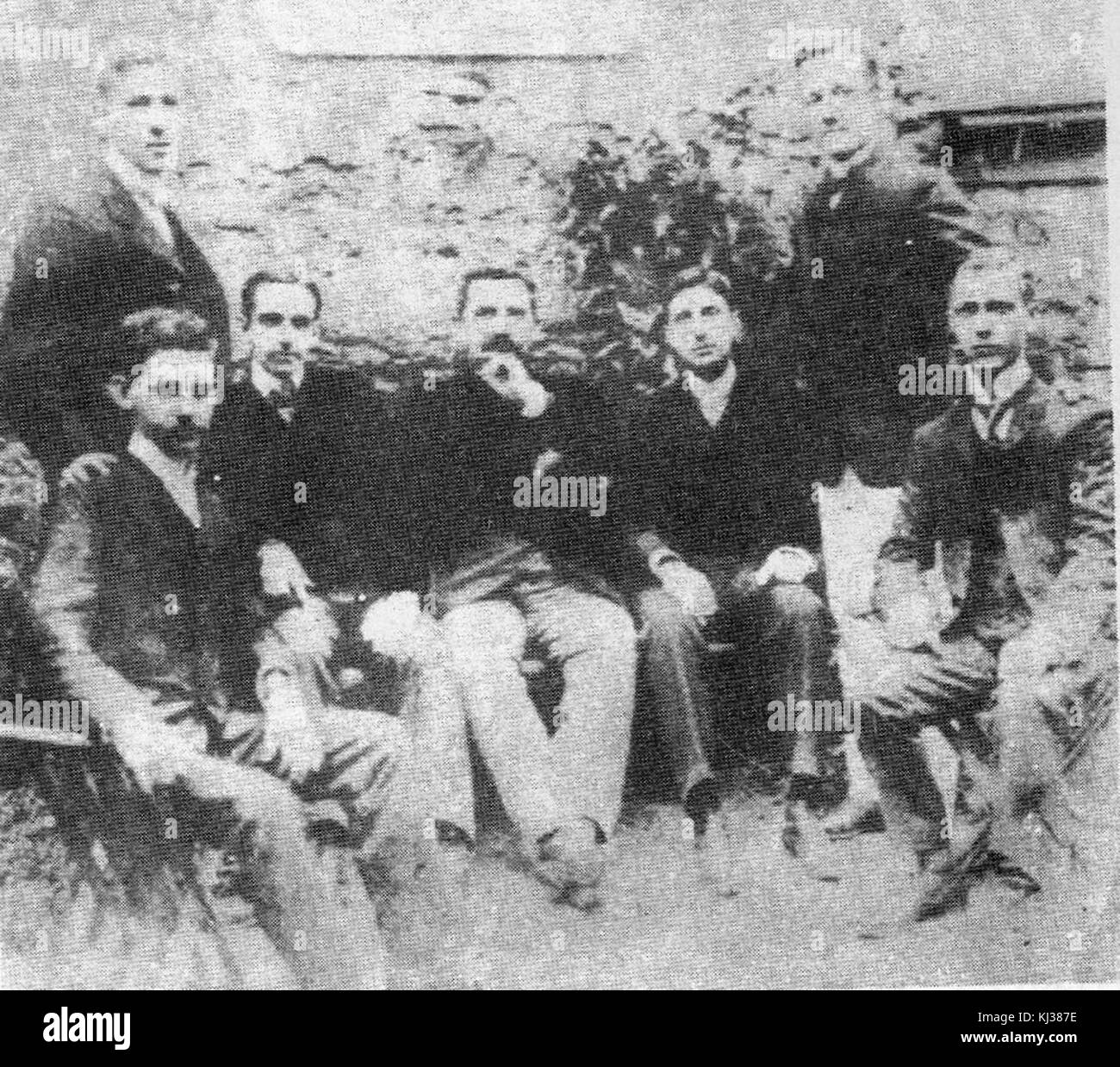 A team photograph of the founding members of America FC, a prominent ...