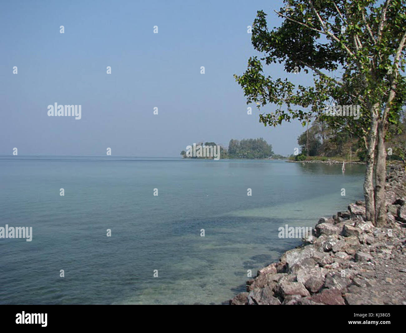 View of Wandoor beach from Mahatma Gandhi Marine National Park Stock ...
