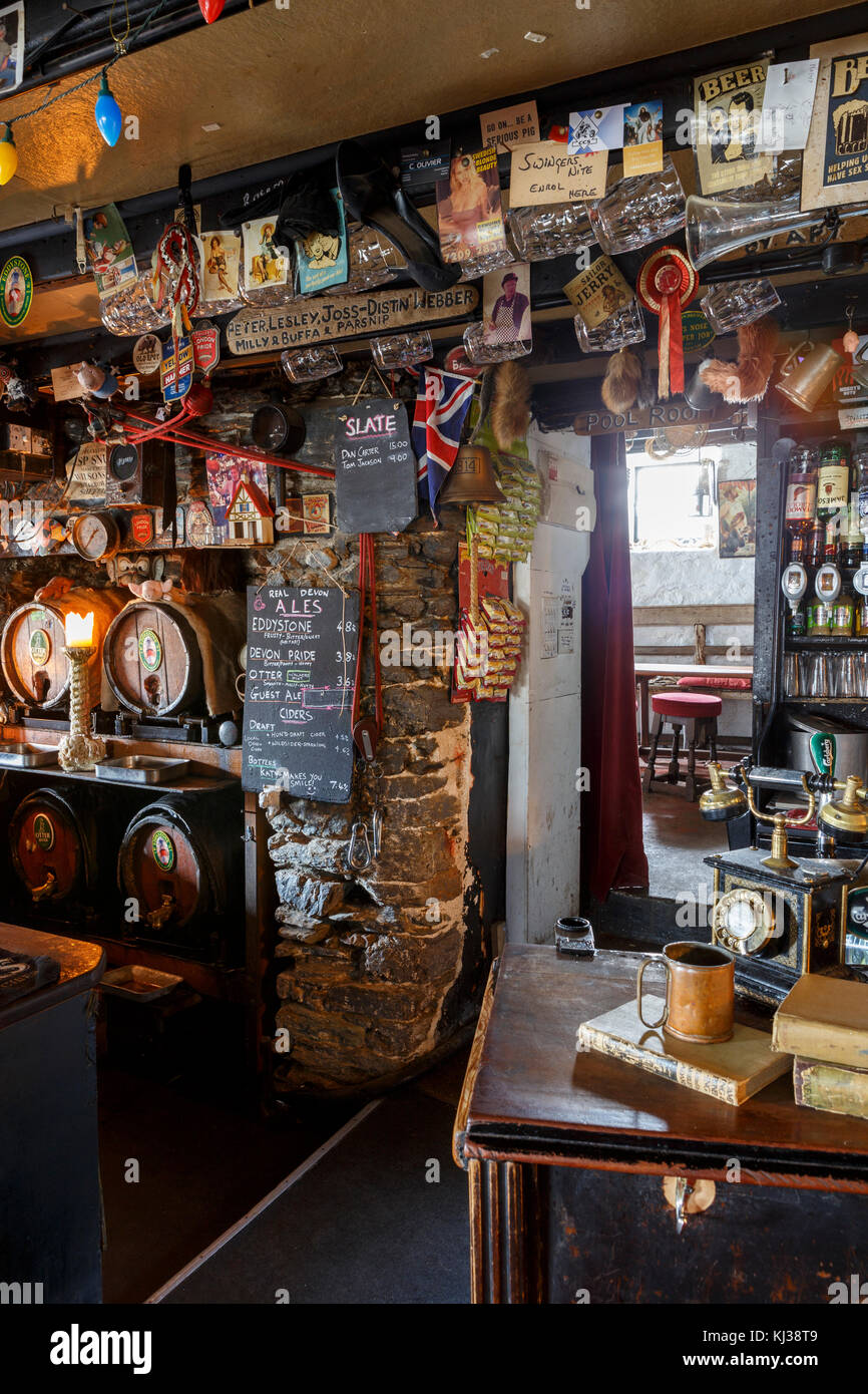 The Pigs Nose Inn, East Prawle, Devon. Traditional English country pub ...