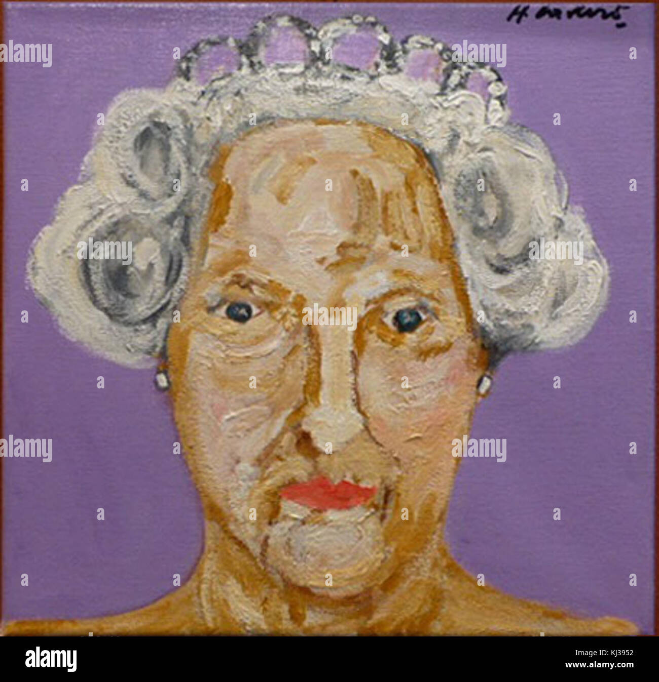 Oil painting of Queen Elizabeth II by Horacio Cordero Stock Photo - Alamy