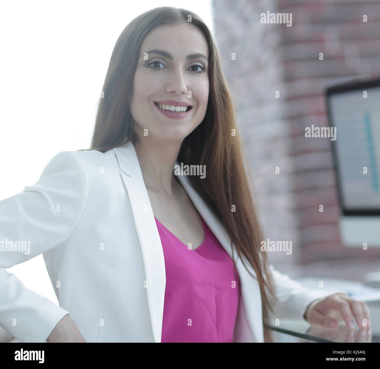 portrait of successful business lady in office Stock Photo - Alamy