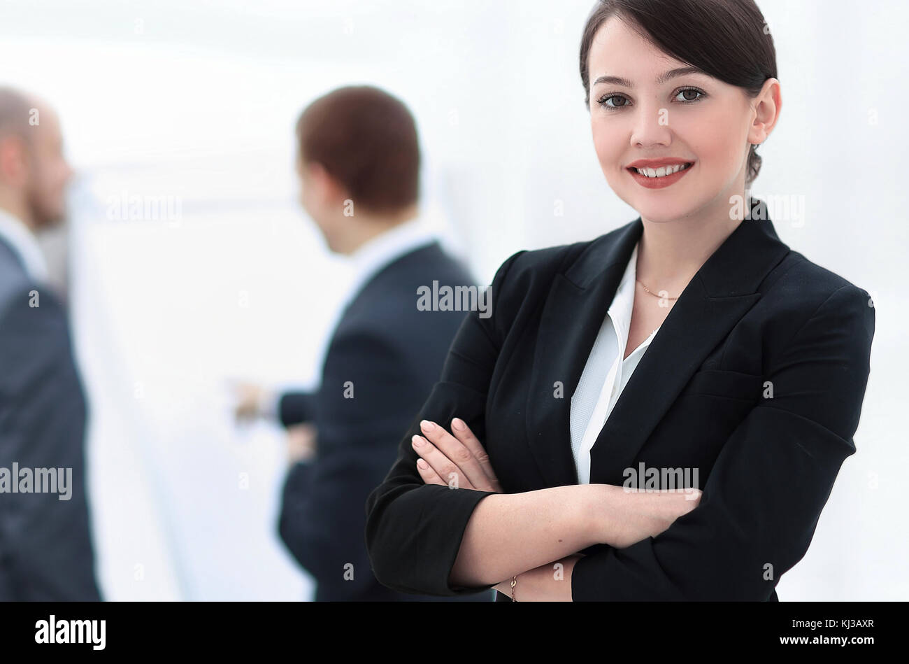 successful woman Manager in the background of the office Stock Photo ...