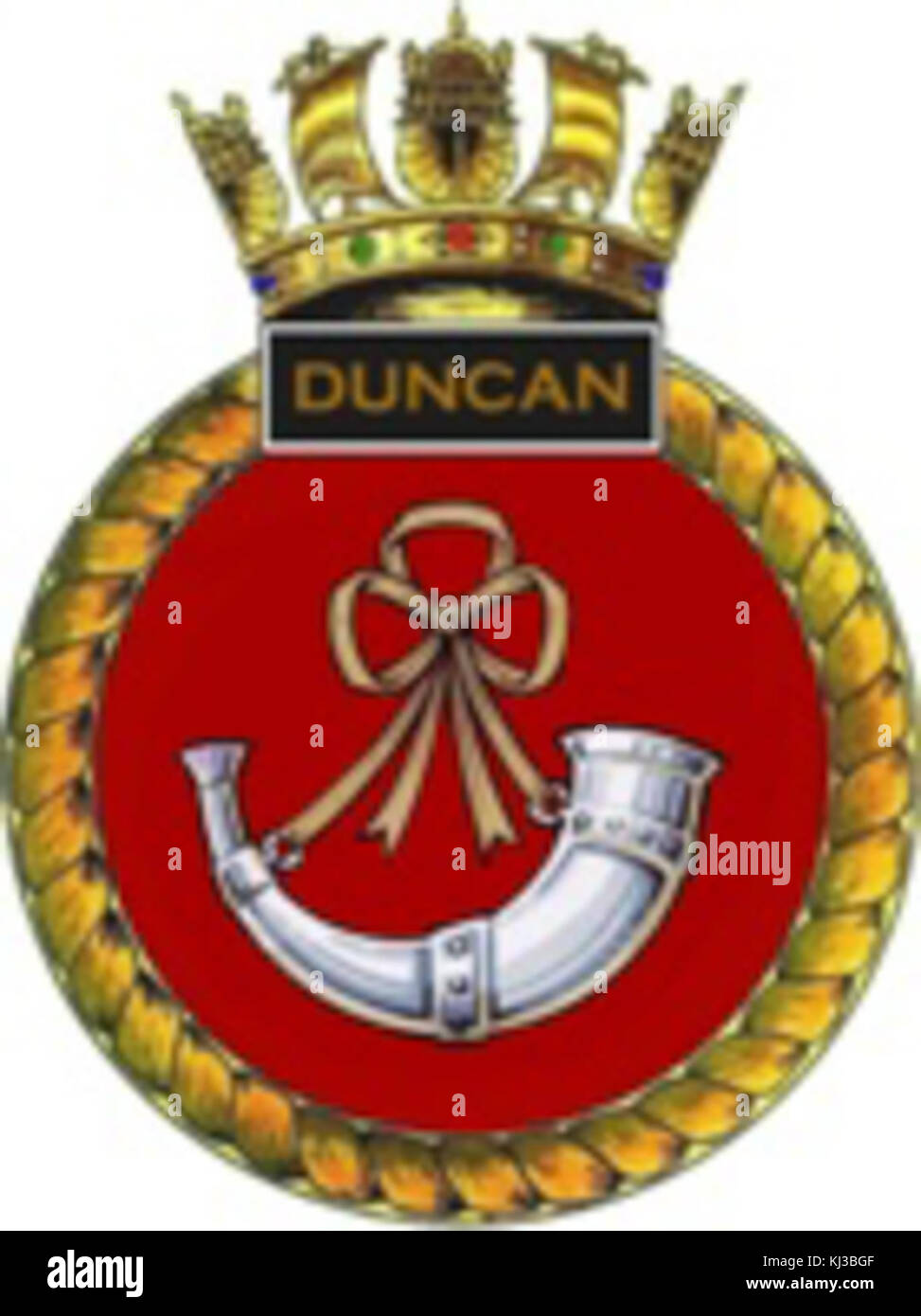 HMS Duncan crest Stock Photo - Alamy
