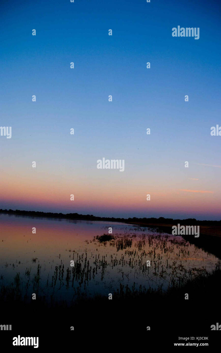 View at low light over water Stock Photo - Alamy