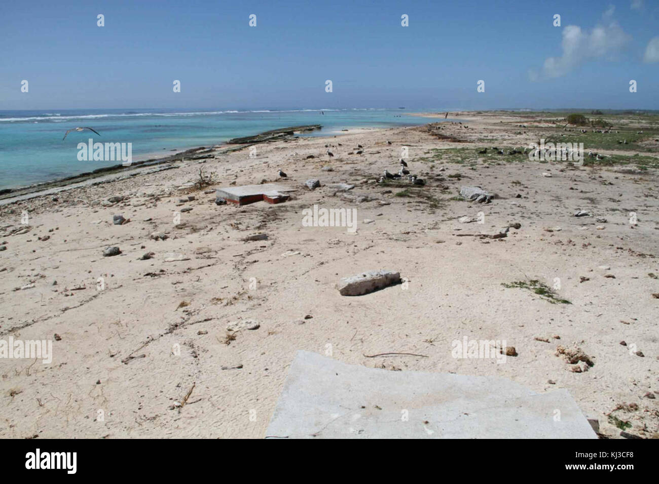 View of a washed over area on shoreline after a tsunami Stock Photo - Alamy