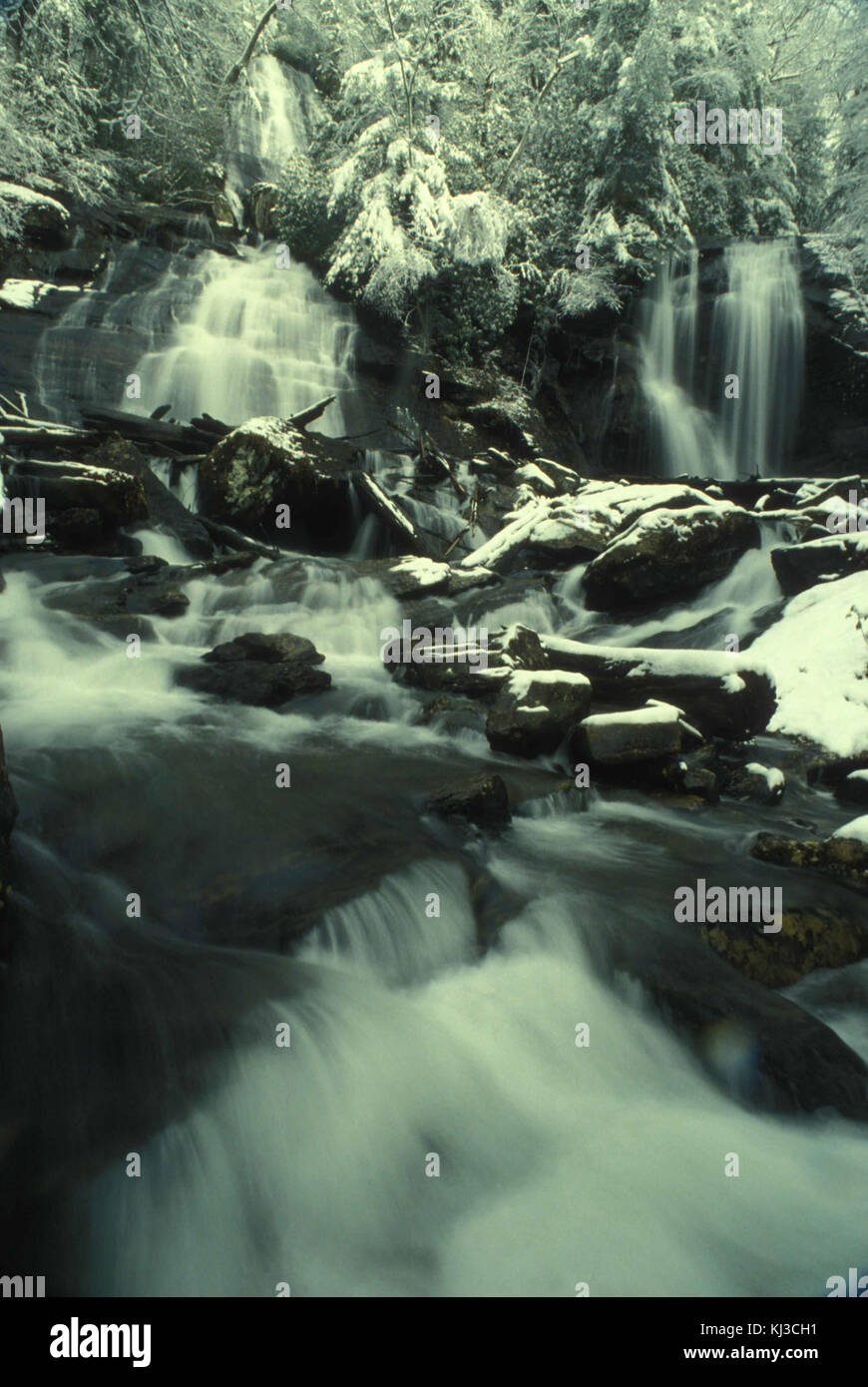 View of anne ruby falls during water Stock Photo - Alamy
