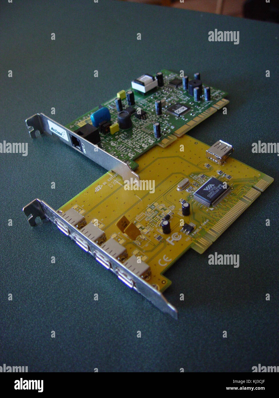 PCI buss usb and dialup software modem cards Stock Photo - Alamy