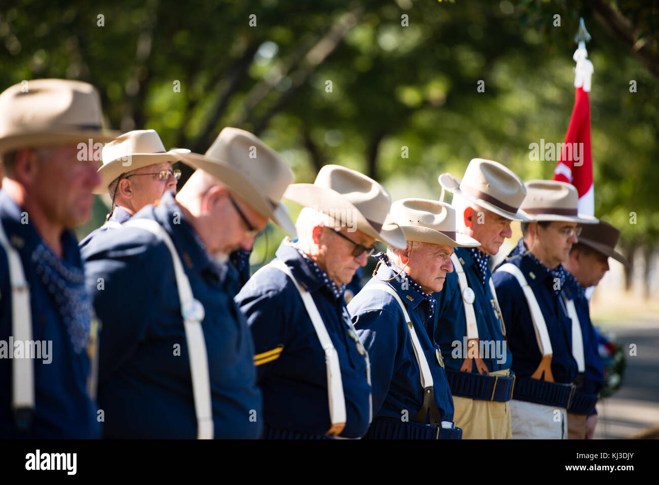 West Virginia Rough Riders lay a wreath at the Rough Riders Monument in ...