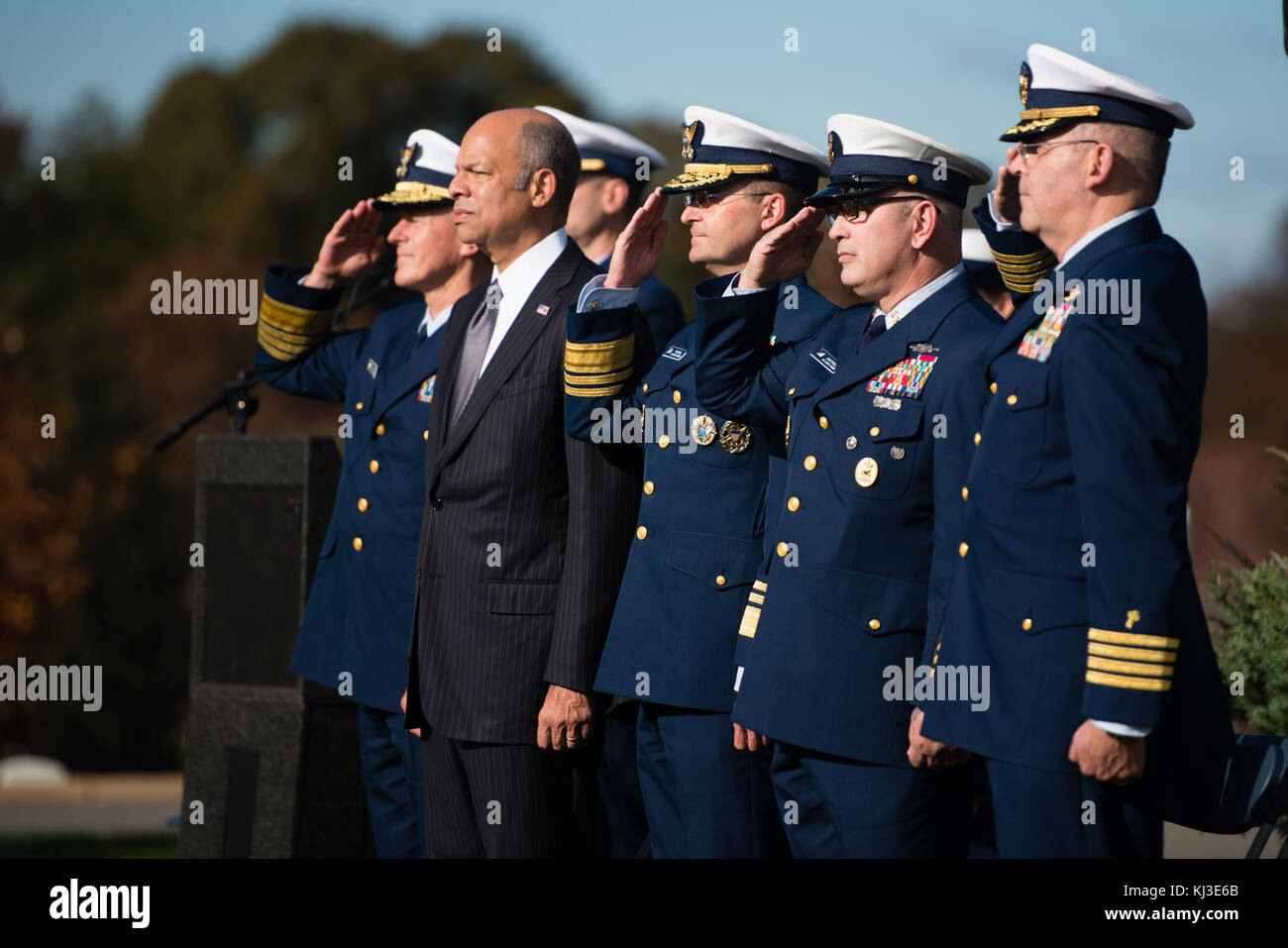 Wreath-laying ceremony at the Coast Guard Memorial in Arlington ...
