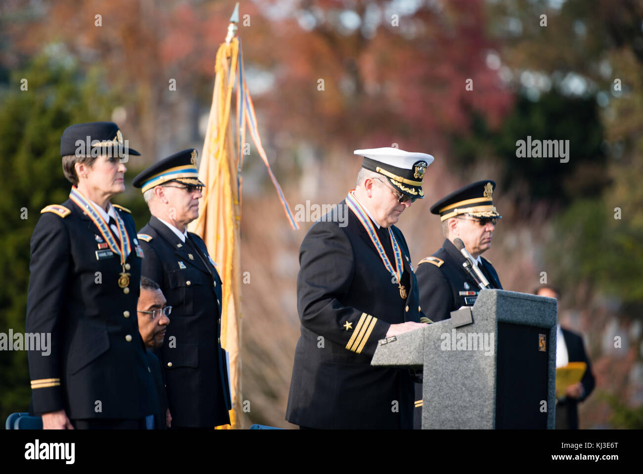 A memorial service for General John J. Pershing, the General of the ...