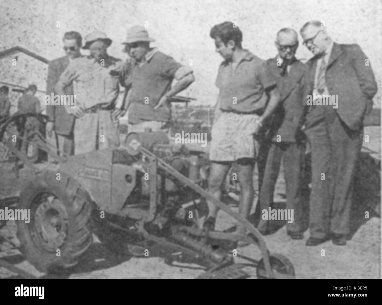 This image represents the agricultural scene in Israel during 1950 ...