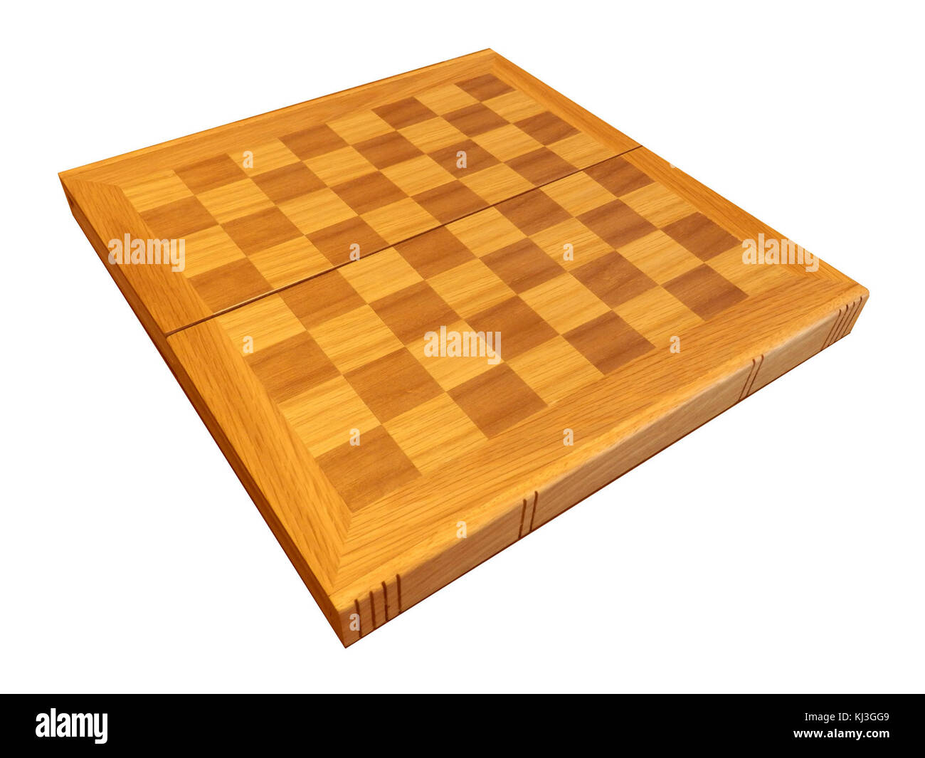 Empty wooden chessboard Stock Photo - Alamy