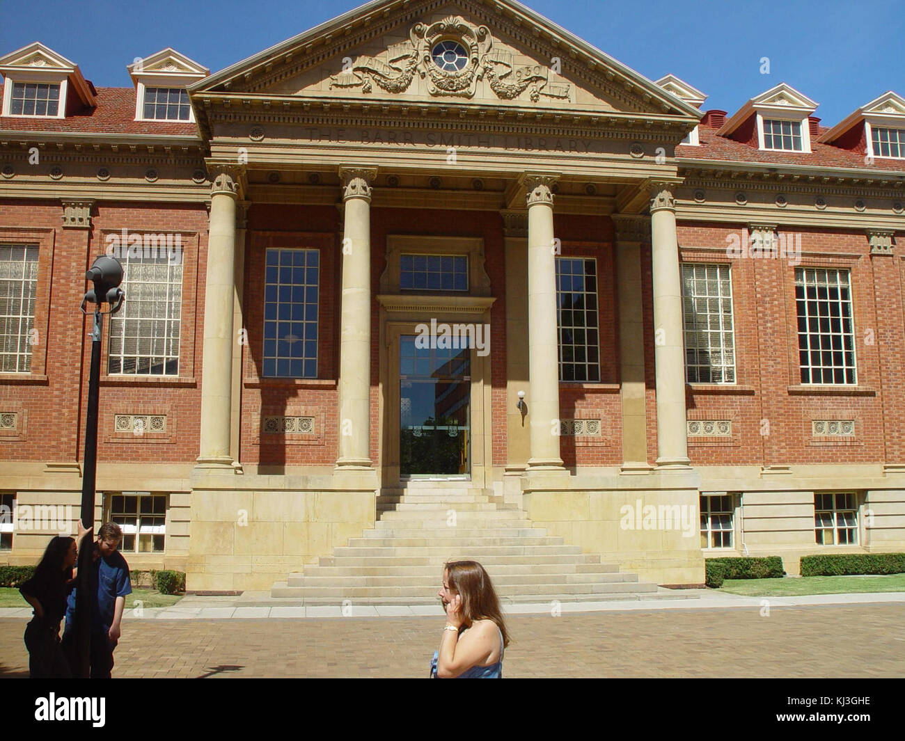A photograph of the entrance to the Barr Smith Library, an iconic ...