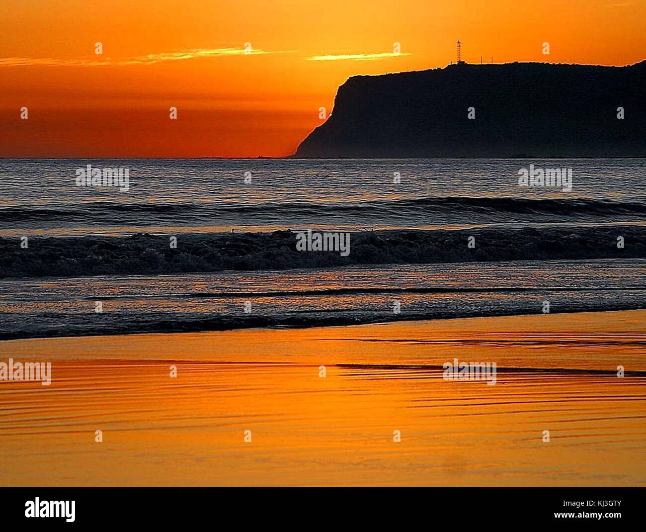 Sunset at point loma Stock Photo - Alamy