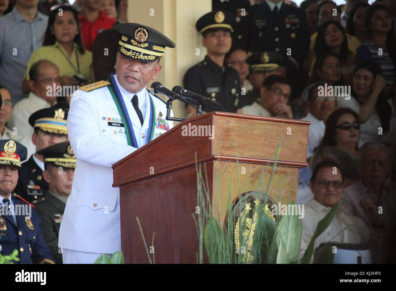Ricardo Visaya at the change of command rites Stock Photo - Alamy