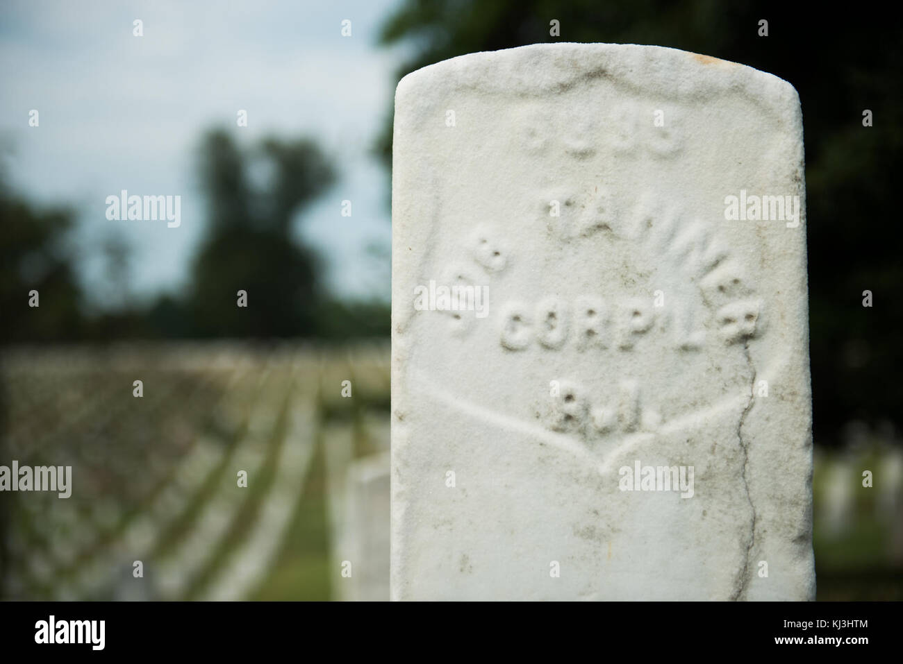 The image of Job Tanner's gravestone at Arlington National Cemetery in ...