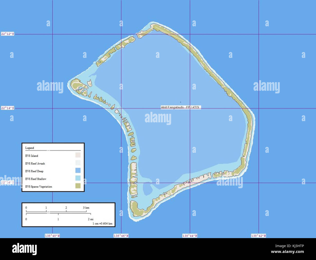 Atoll Fangataufa Map Stock Photo - Alamy