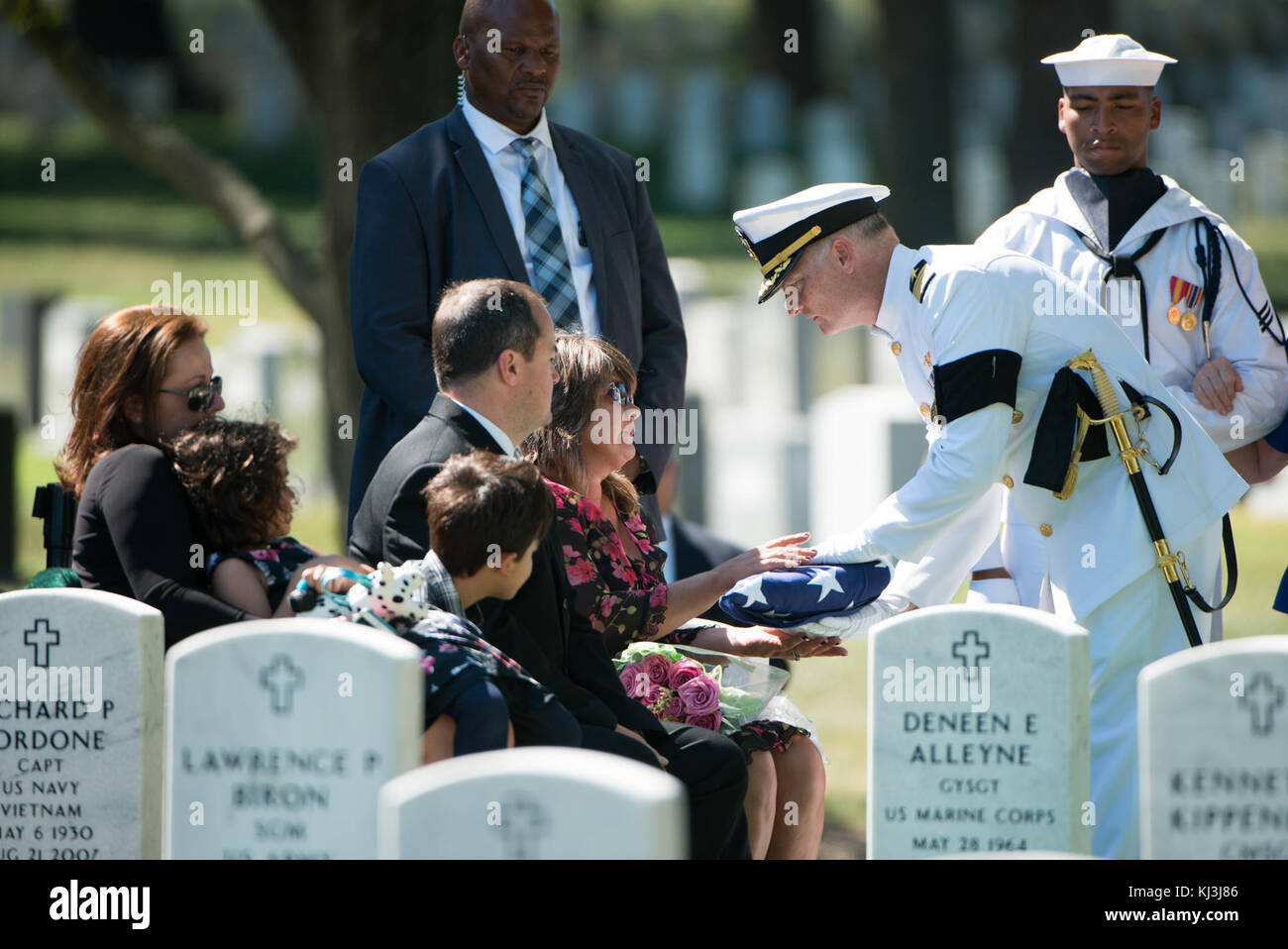 The graveside service for U.S. Navy Captain Kent S. Webber was a ...