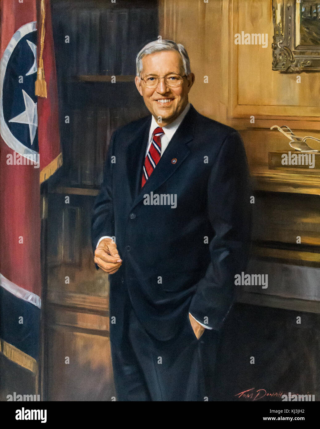 Donald Sundquist Tennessee Governor official portrait Stock Photo - Alamy