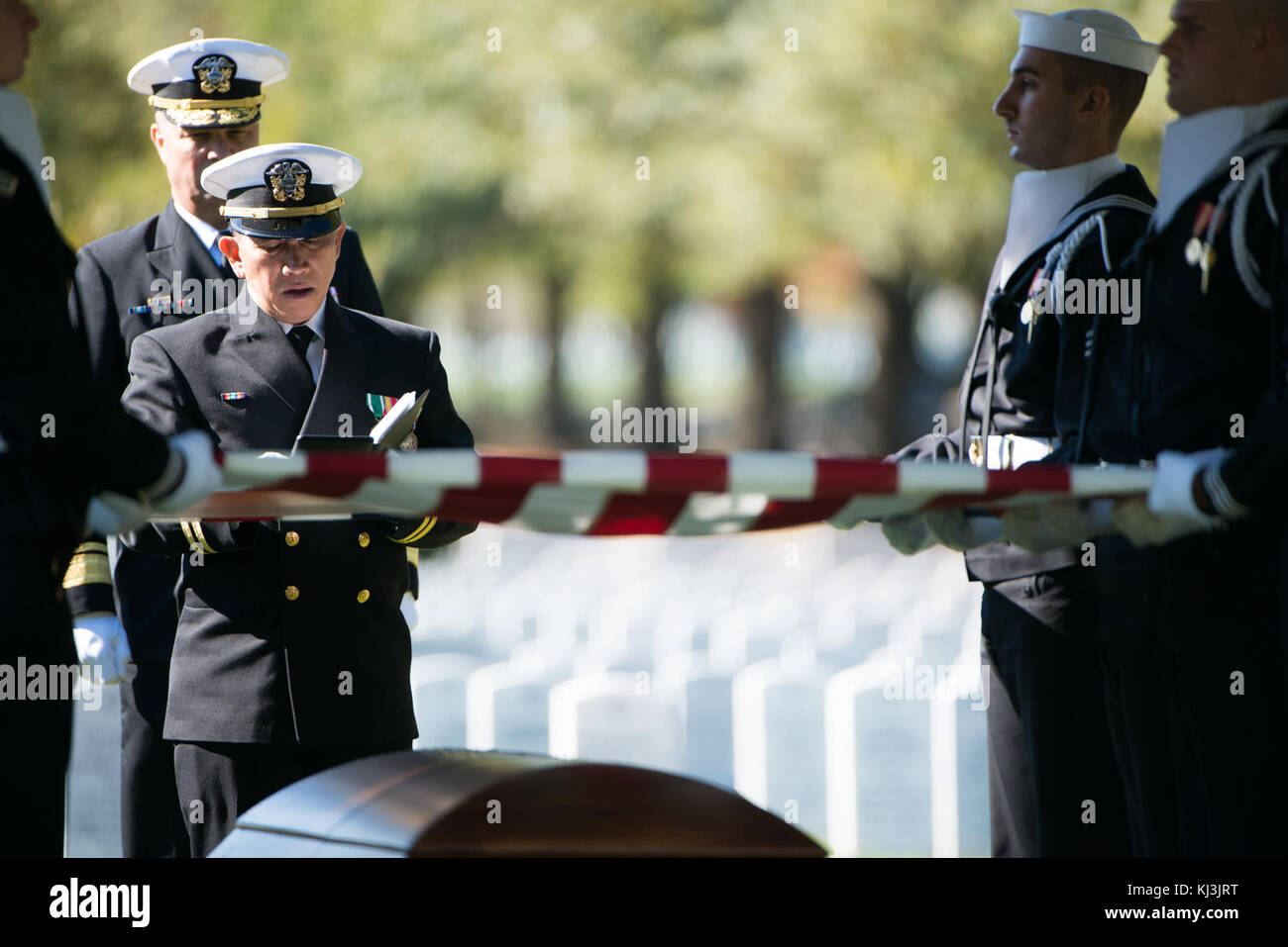 Graveside service of U.S. Navy Fireman 3rd Class John H. Lindsley ...