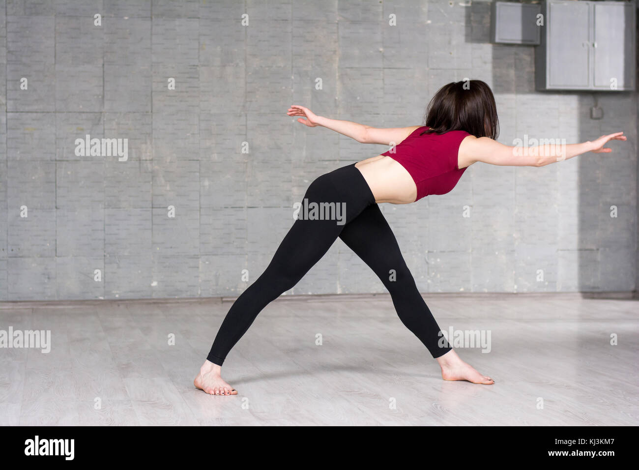 Slim woman doing sport exercise Stock Photo - Alamy