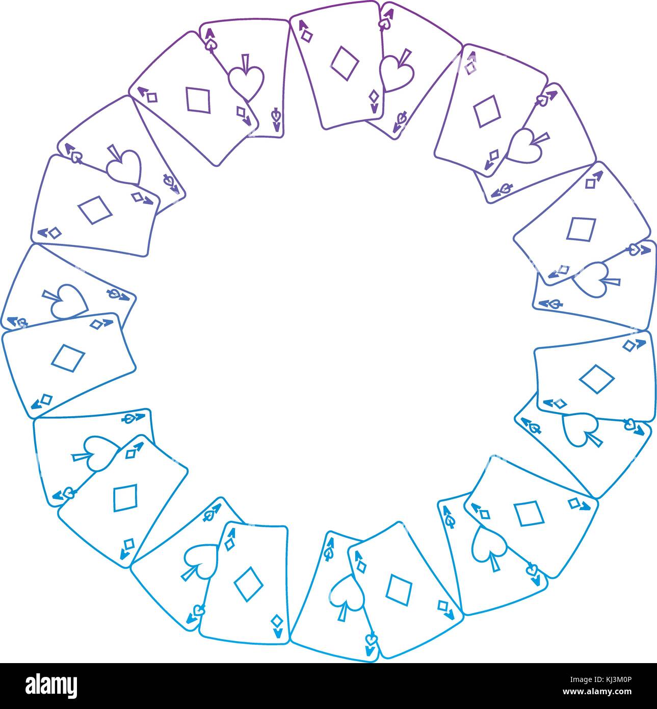 spades diamonds suits french playing cards in circle icon icon i Stock ...