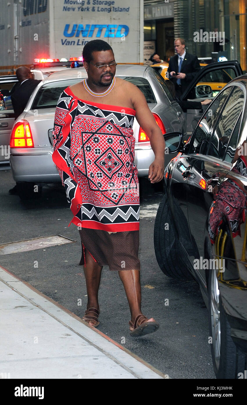 King of swaziland and head of the swazi royal family hi-res stock ...