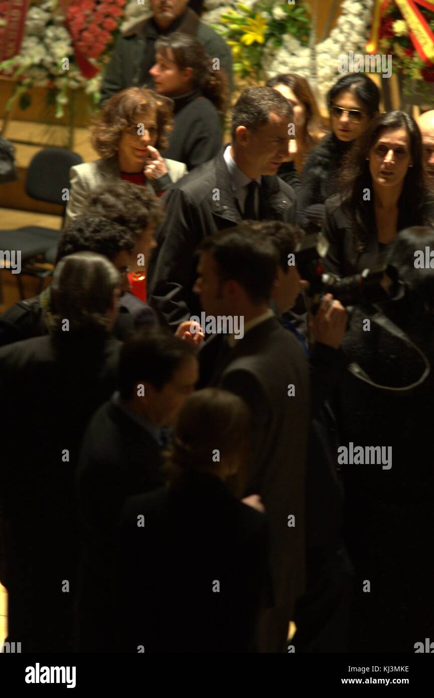 MADRID, SPAIN - FEBRUARY 28: Prince Felipe of Spain attends the funeral ...