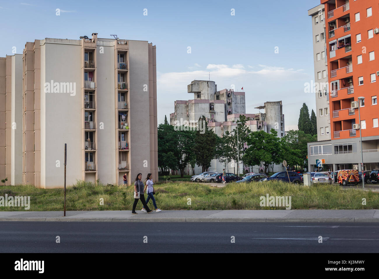 Residential district in Podgorica, capital city of Montenegro Stock ...