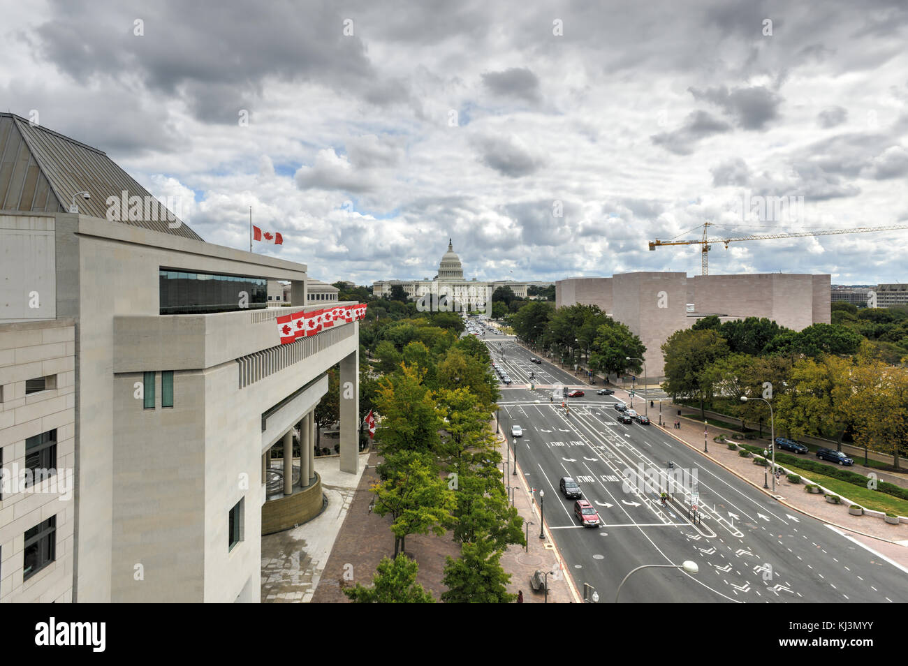 The US Capitol Building and Canadian Embassy in Washington, DC Stock ...