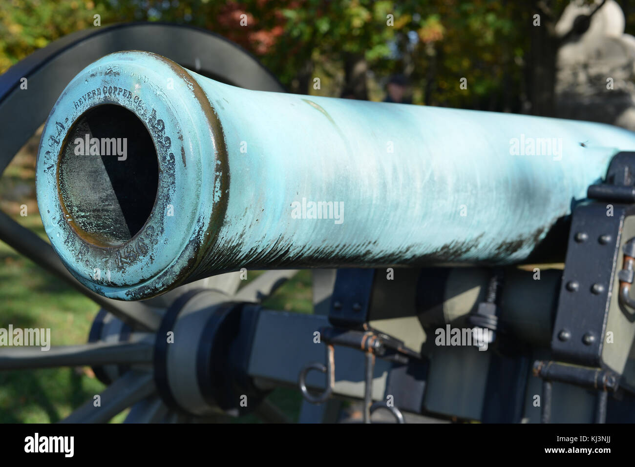 Civil War era Bronze Cannon labelled 1862 at the Gettysburg National ...