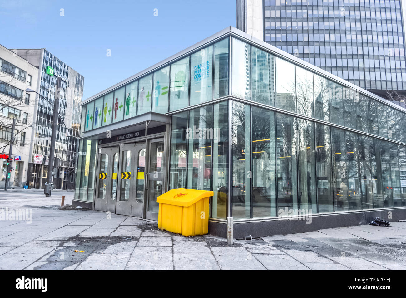 Montreal. Canada - 1 October, 2017:Square Victoria Subway Station ...