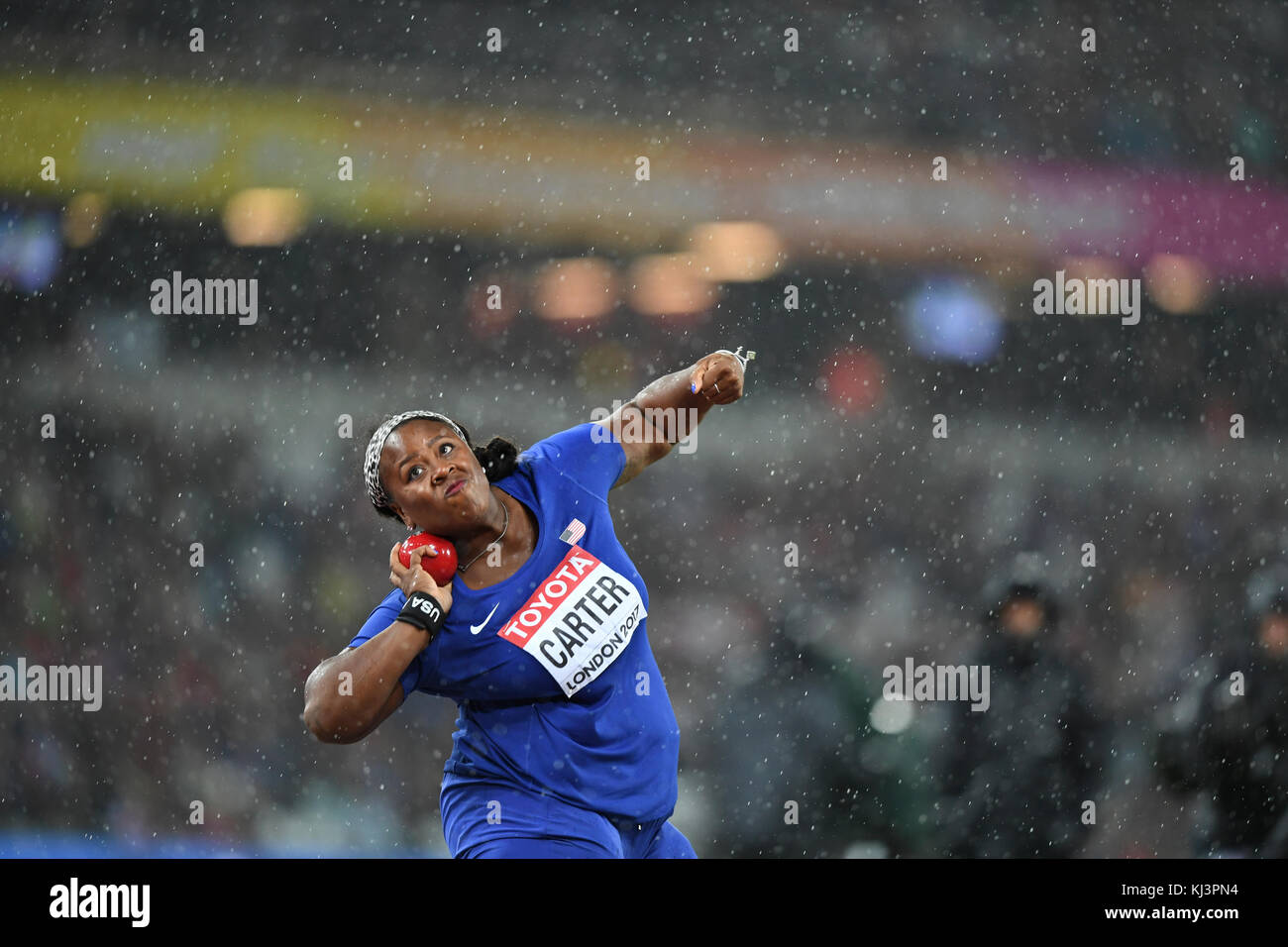 Michelle Carter (USA). Shot Put women Bronze medal. IAAF World ...