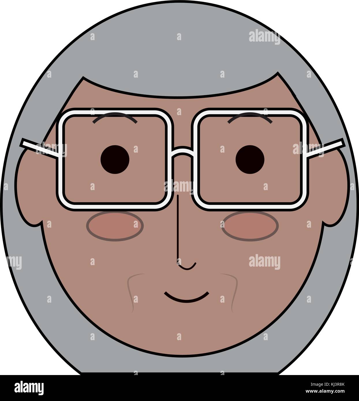 elderly woman face icon Stock Vector Image & Art - Alamy