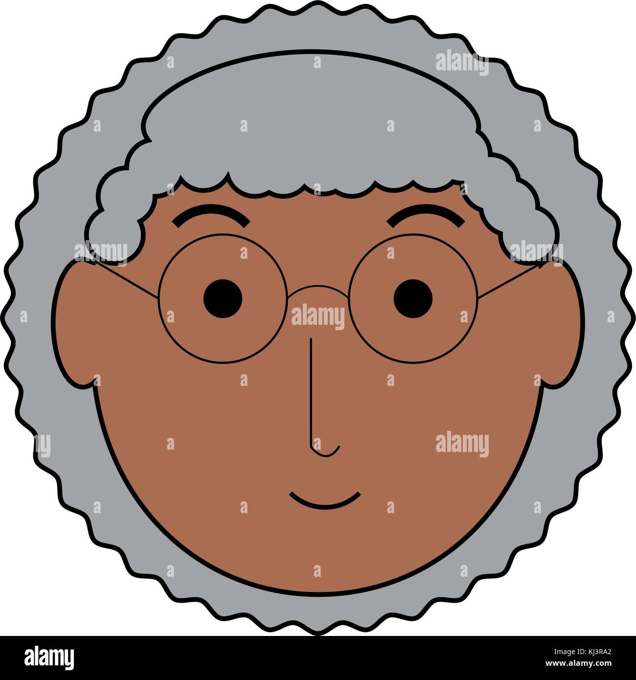 elderly woman face icon Stock Vector Image & Art - Alamy