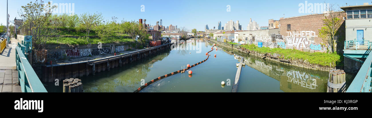 Panorama of the Gowanus Canal, also known as the Gowanus Creek Canal ...
