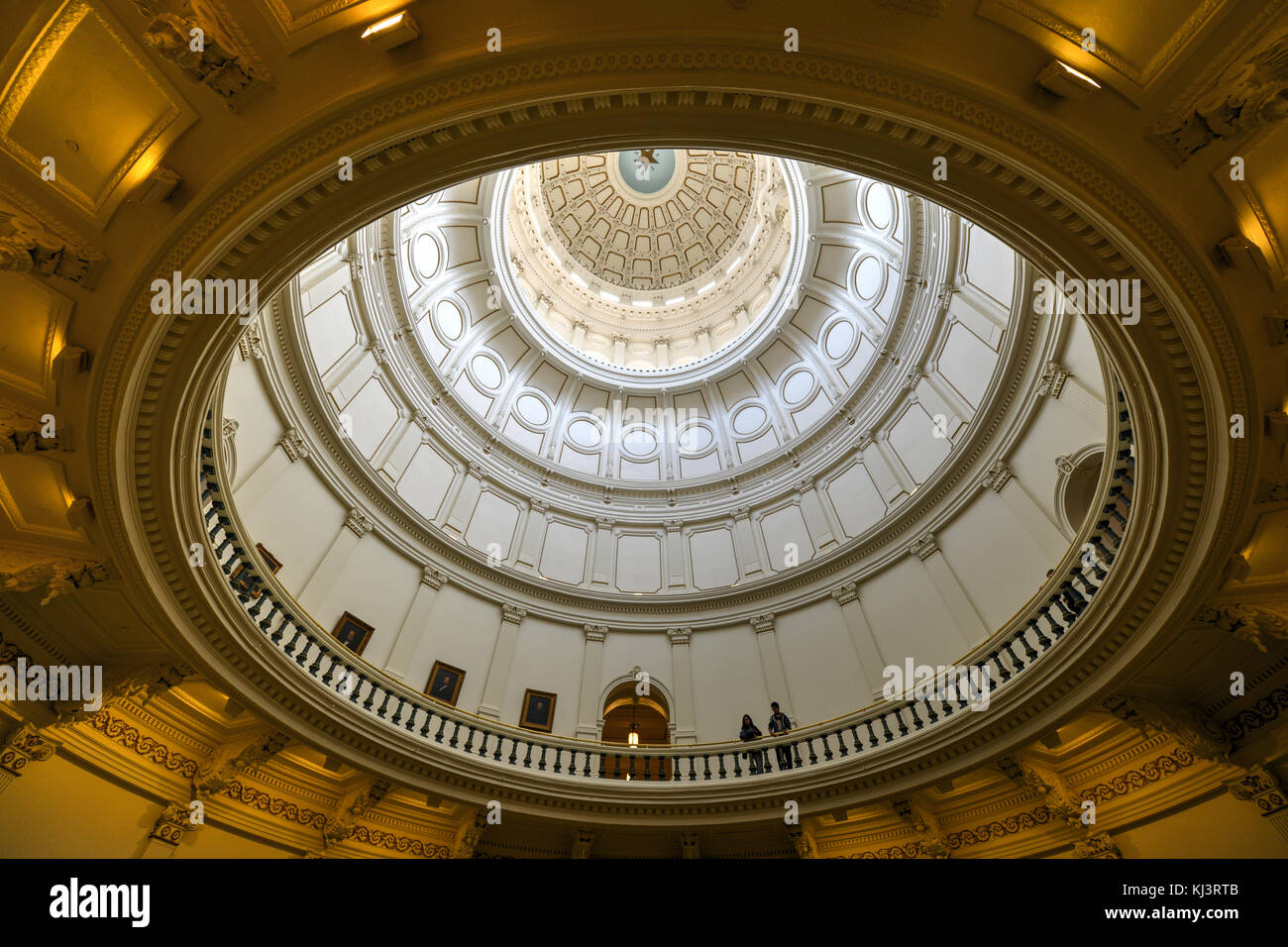 AUSTIN, TEXAS - MARCH 7: Rotunda area and dome with Governors ...